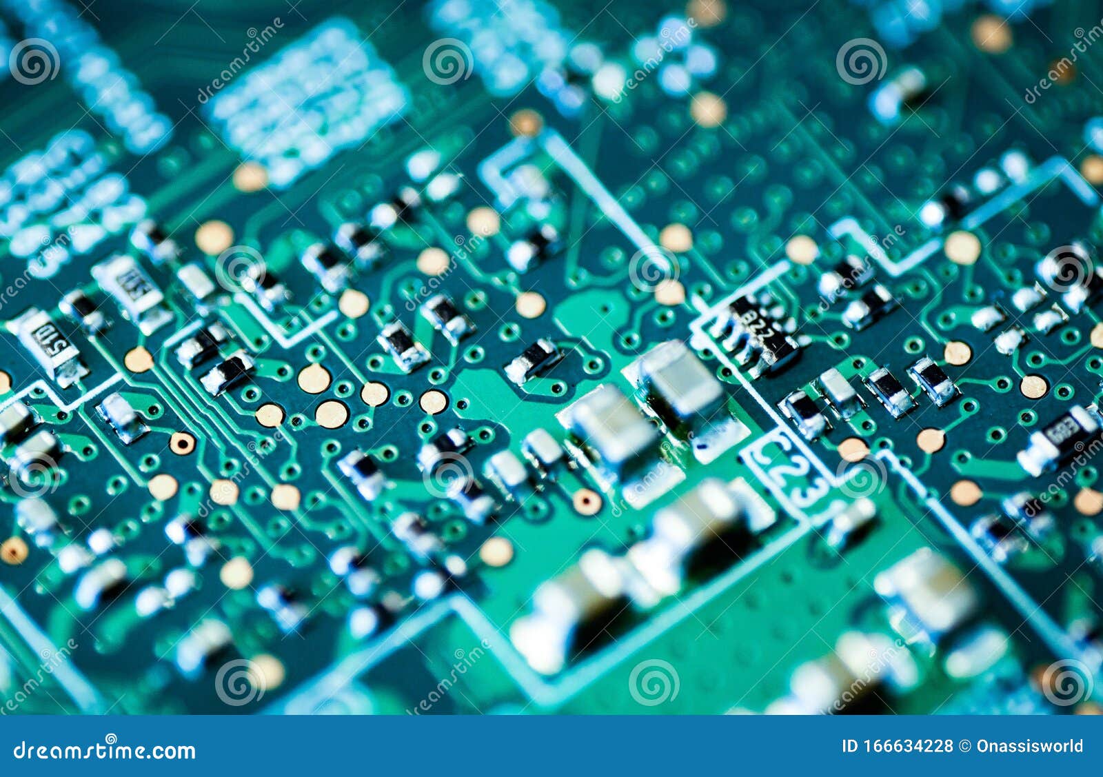 Quantum Computer Micro Curcuit Board Components Abstract Art Stock ...