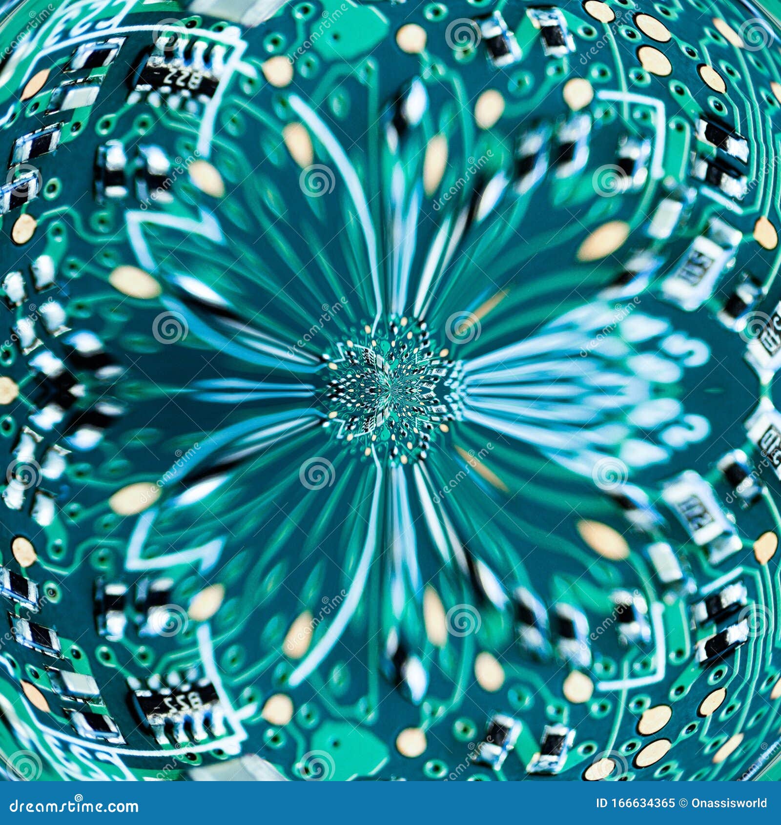 Quantum Computer Micro Curcuit Board Components Abstract Art Stock ...