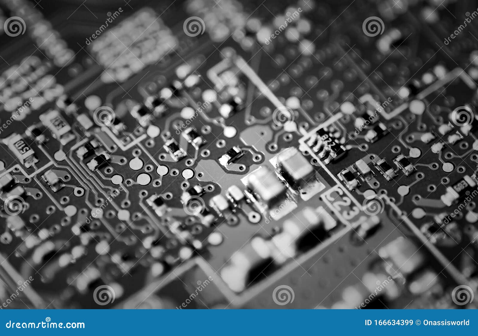 Computer Micro Chipset Circuit Royalty-Free Stock Photography ...