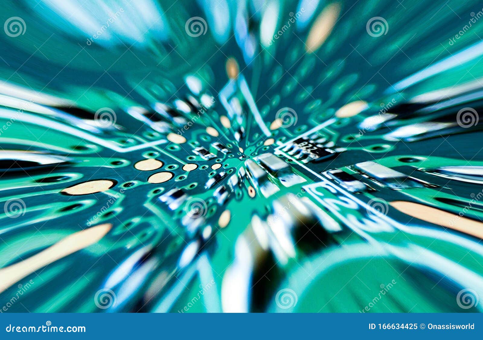Quantum Computer Micro Curcuit Board Components Abstract Art Stock ...
