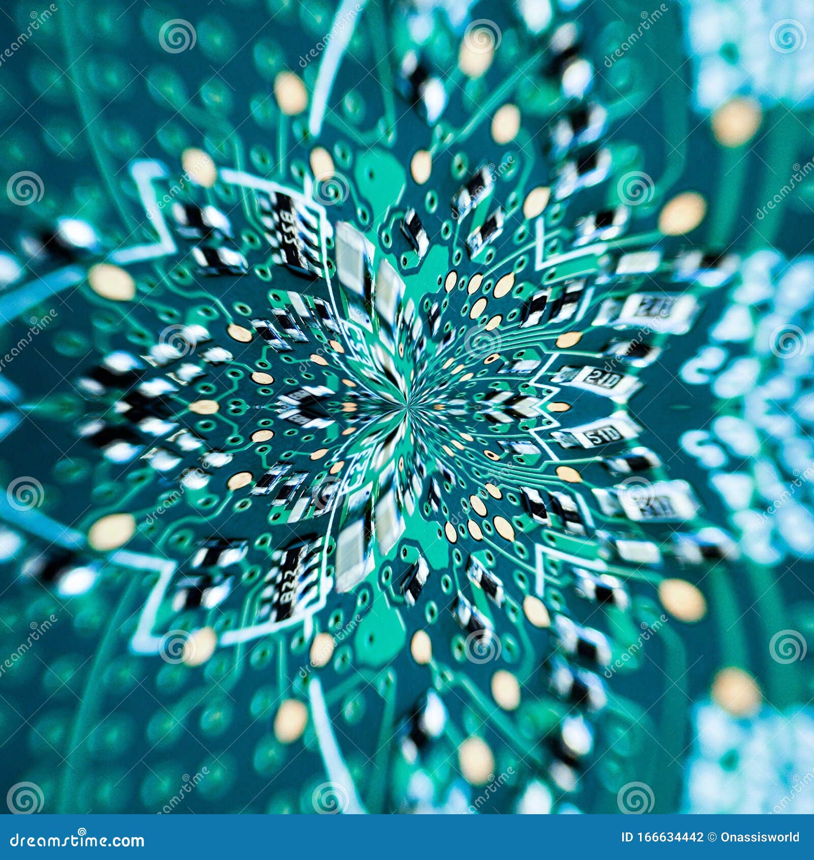 Quantum Computer Micro Curcuit Board Components Abstract Art Stock ...