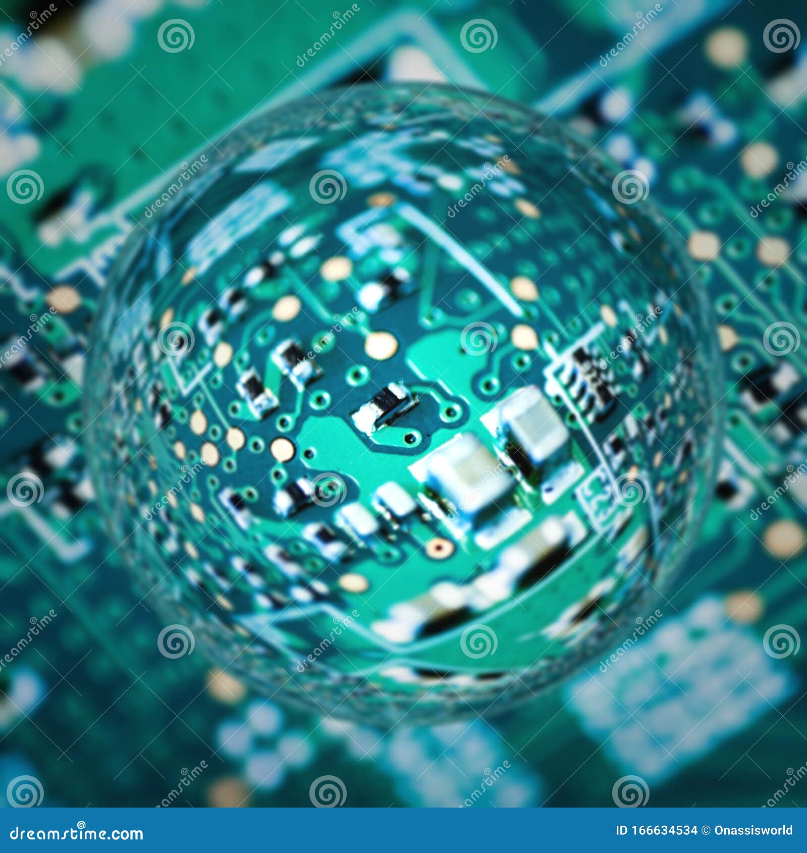 Quantum Computer Micro Curcuit Board Components Abstract Art Stock ...