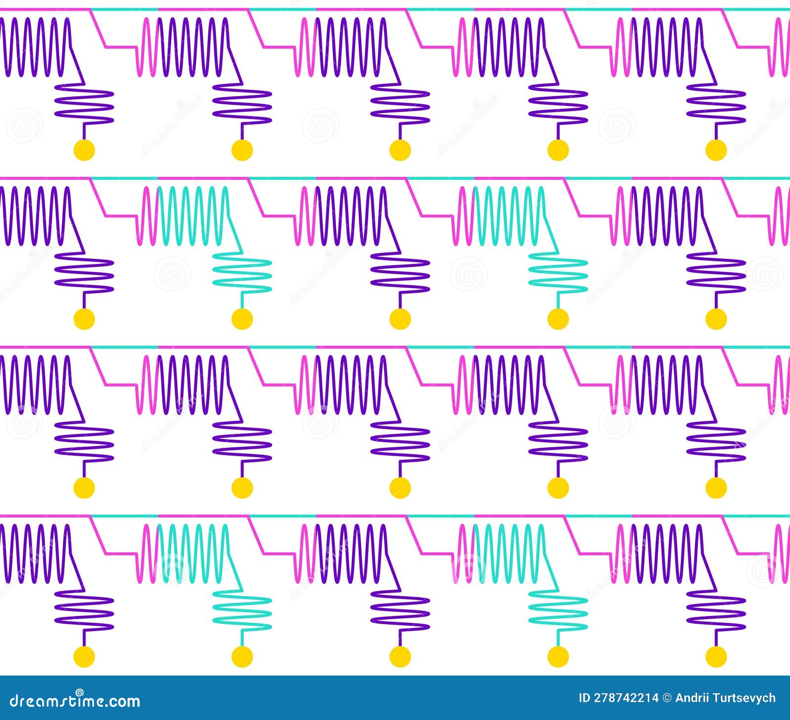 Quantum Computer PCB Wires, Seamless Pattern, Vector Quality Stock ...
