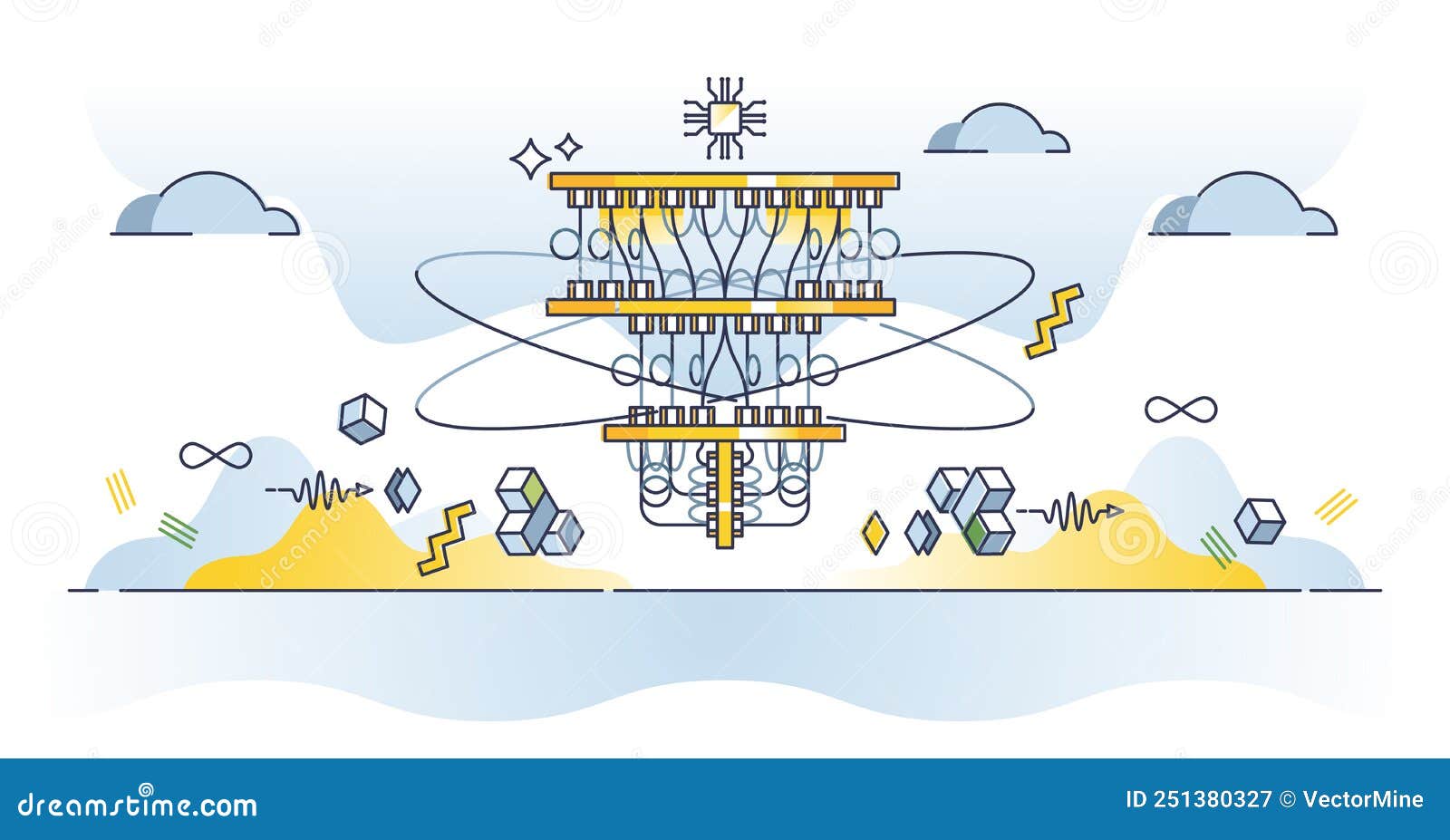 Quantum Computer Power for Complex Digital Calculations Outline Concept ...