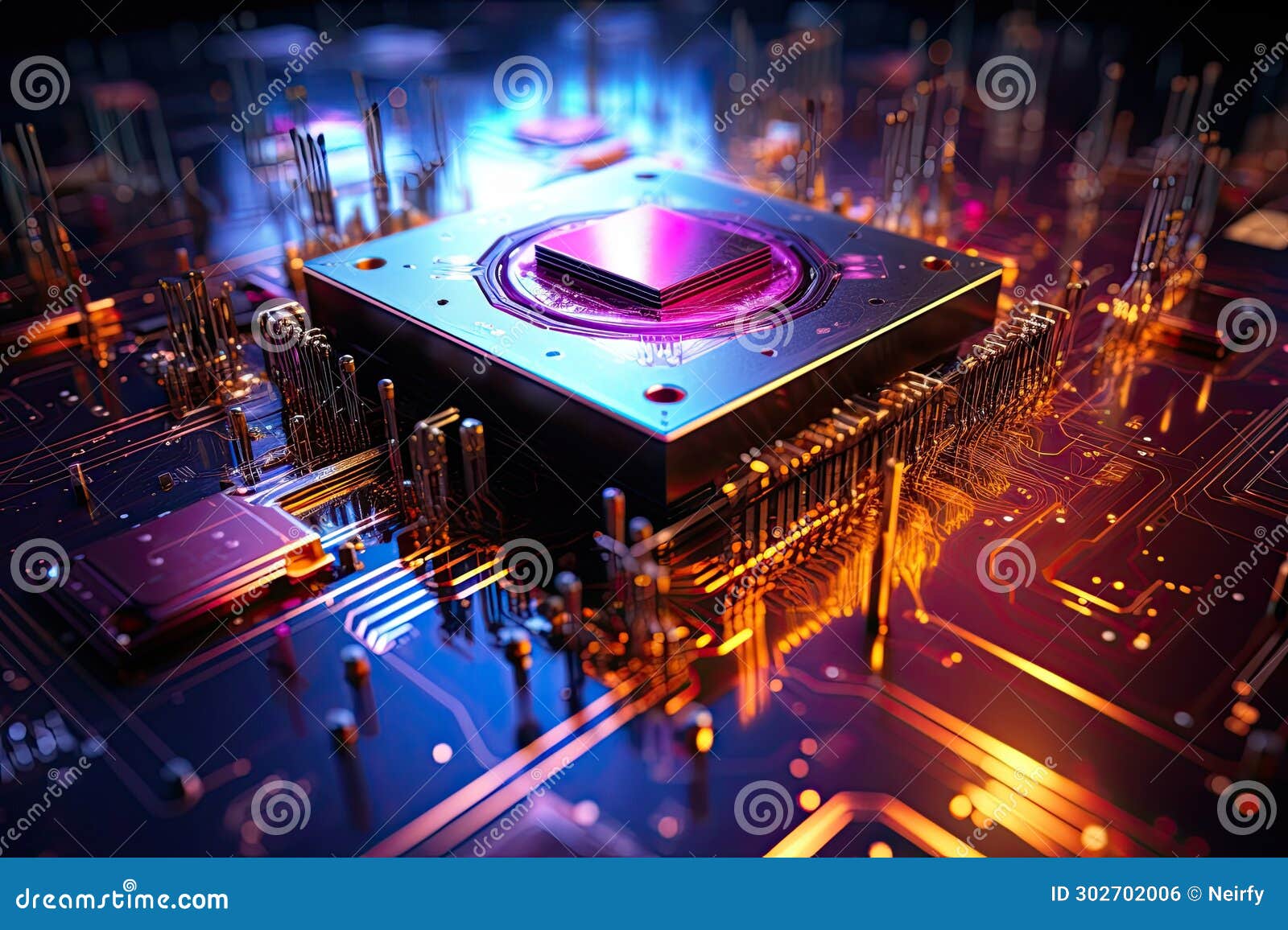 Quantum Computer, Qubit Network, Ultra Modern Computer Technologies ...