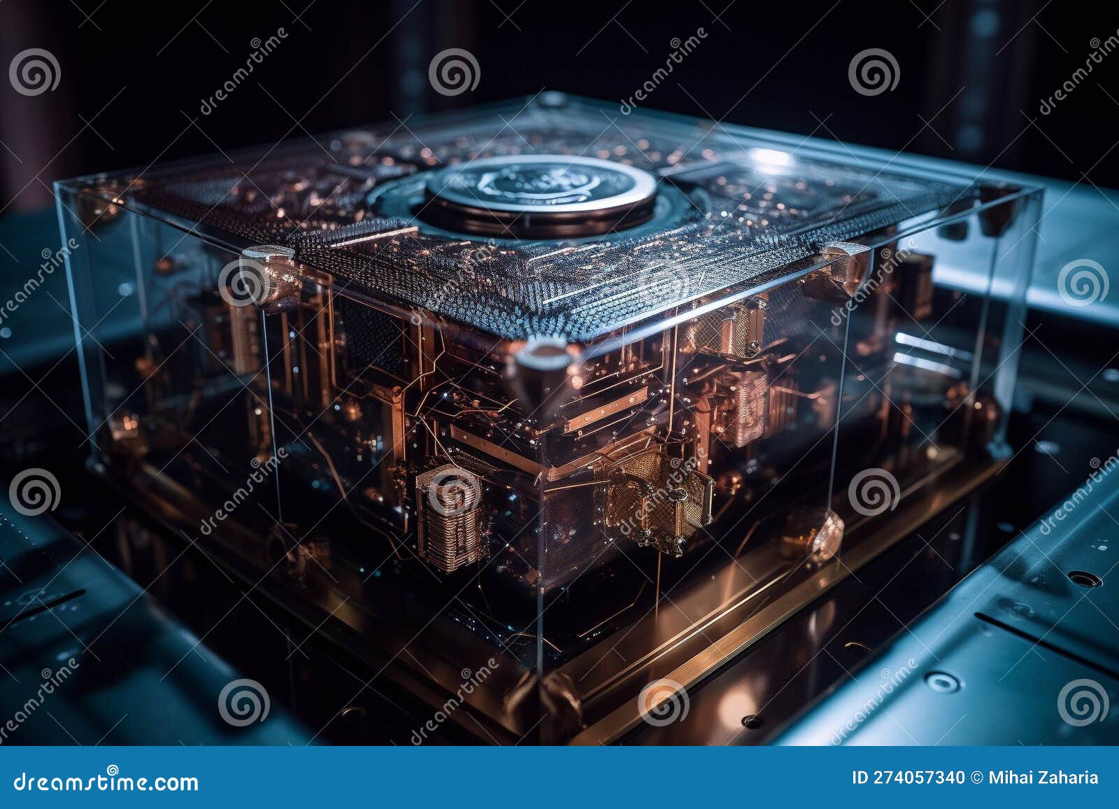 Quantum Computer, with Qubits Changing State, Achieving Quantum ...