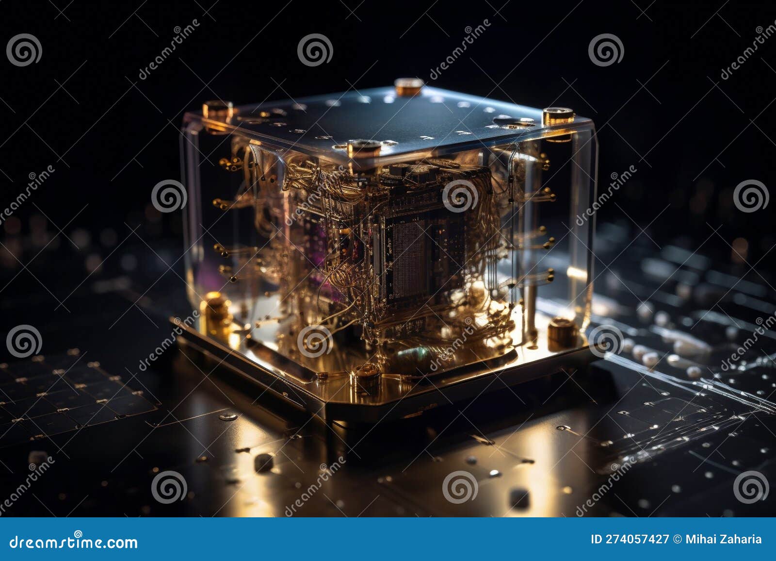 Quantum Computer, with Qubits Changing State, Achieving Quantum ...