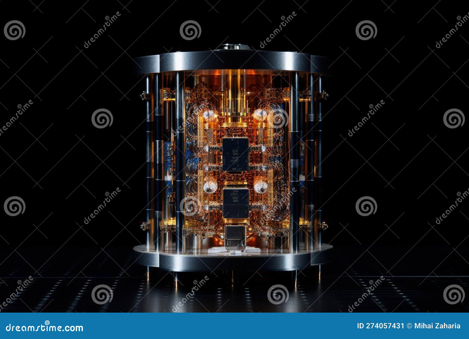 Quantum Computer, with Qubits Changing State, Achieving Quantum ...