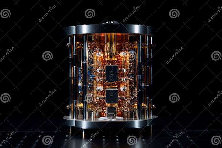 Quantum Computer, with Qubits Changing State, Achieving Quantum ...