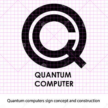Quantum computer sign stock vector. Illustration of geometric - 108571325