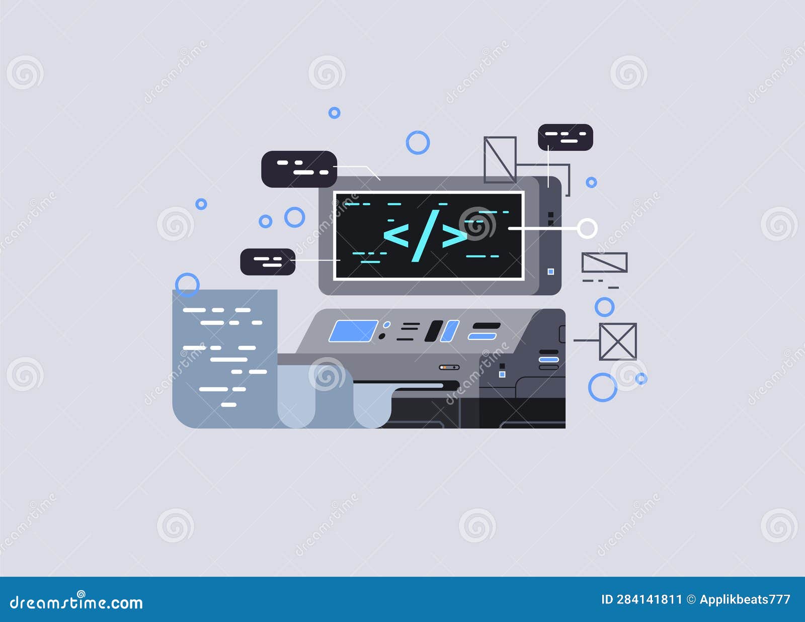 Quantum Computer. Software Development and Programming Stock Vector ... Quantum Computer. Software Development and Programming Stock Vector ...