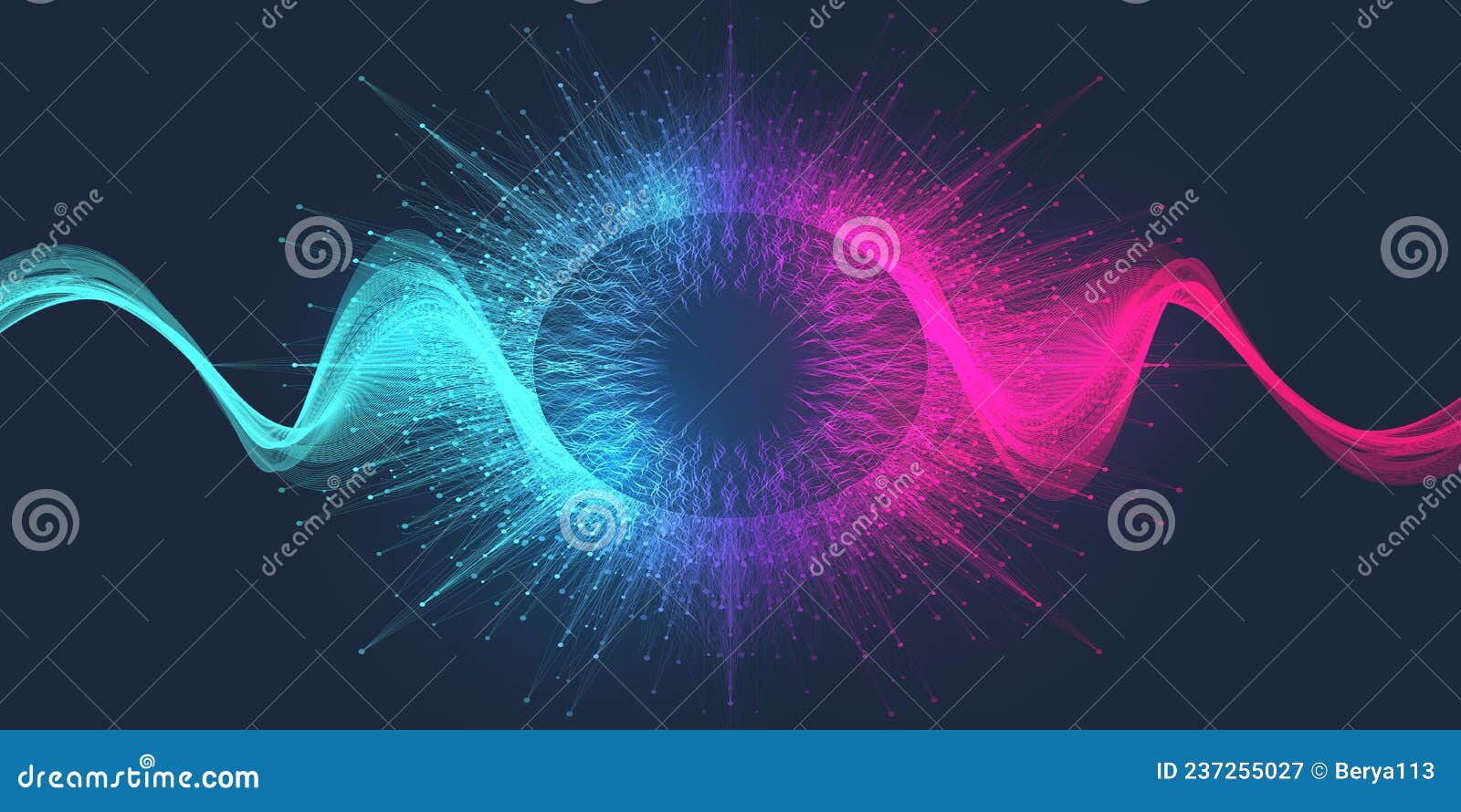 Quantum Computer Technology Banner Design Template Concept. Deep ...