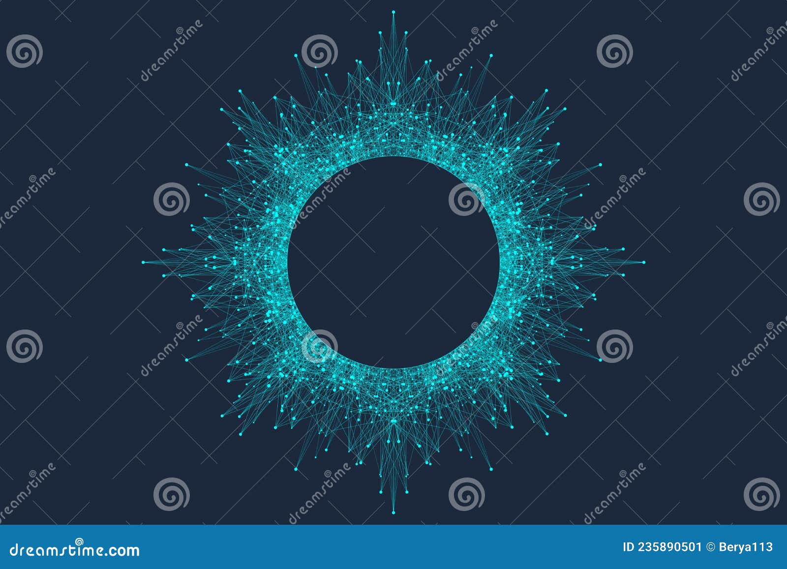 Quantum Computer Technology Banner Design Template Concept. Deep ...