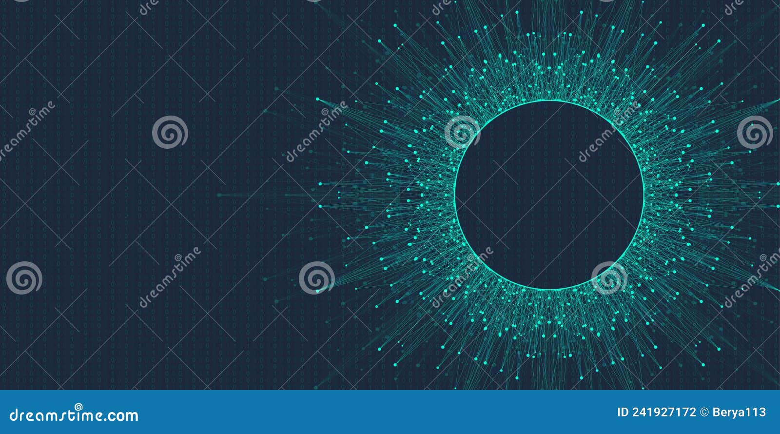 Quantum Computer Technology Banner Design Template Concept. Deep ...