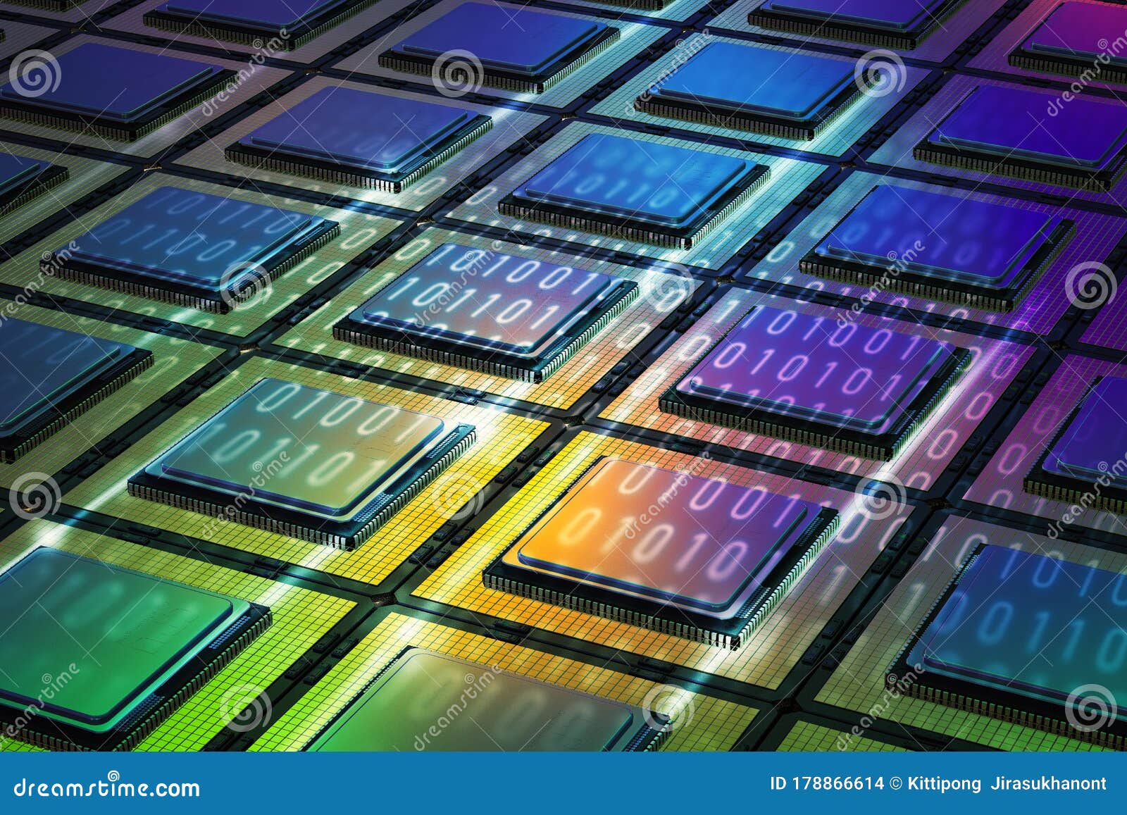 Quantum Computer Technology Stock Illustration - Illustration of ...