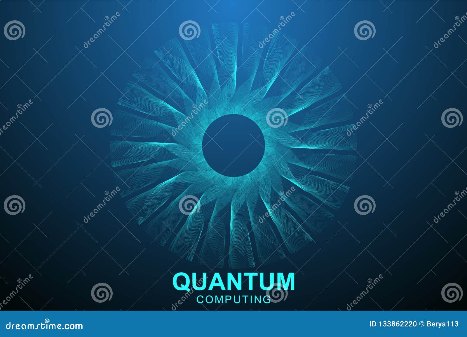 Quantum Computer Technology Concept. Deep Learning Artificial ...