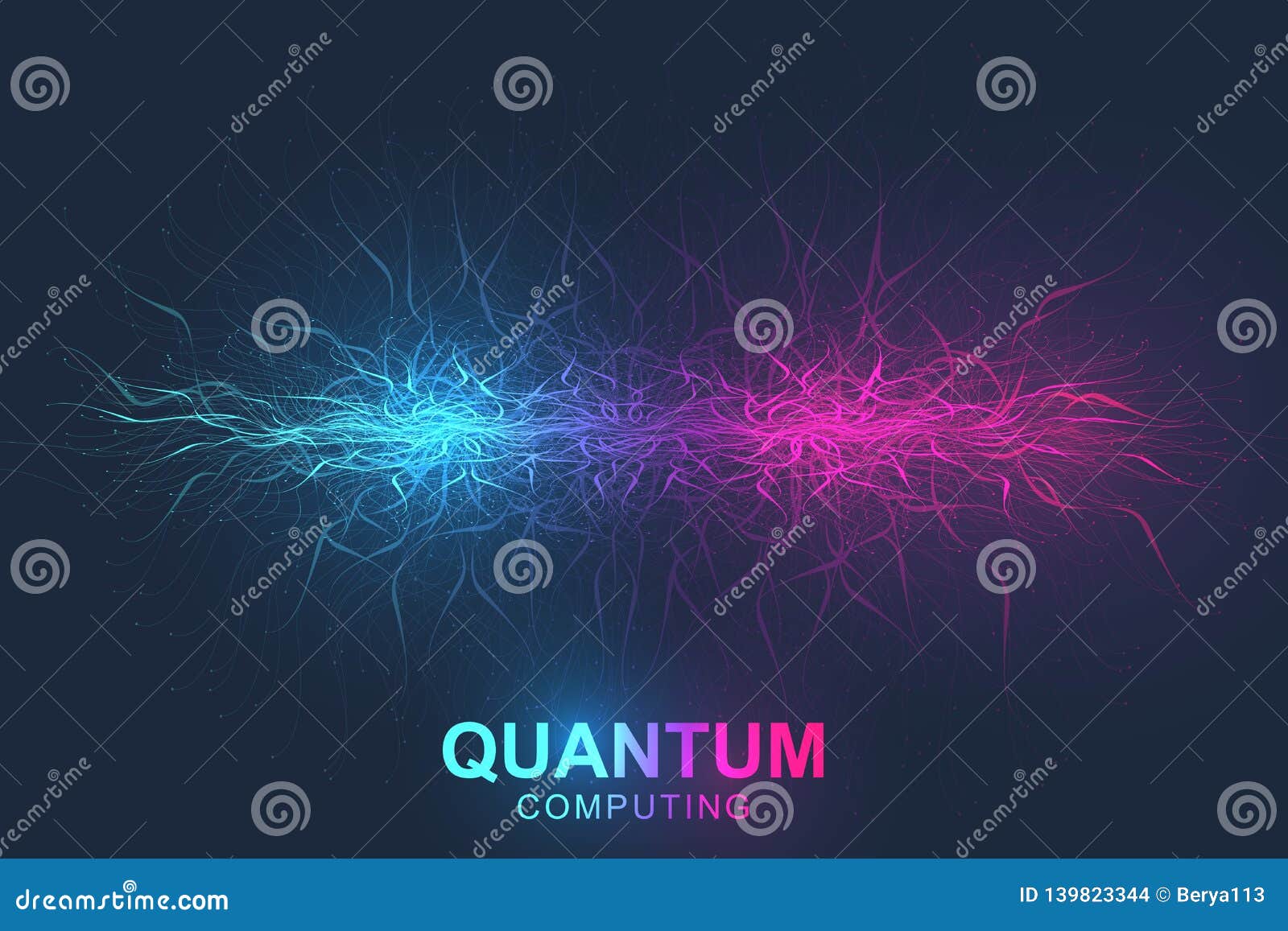 Quantum Computer Technology Concept. Deep Learning Artificial ...