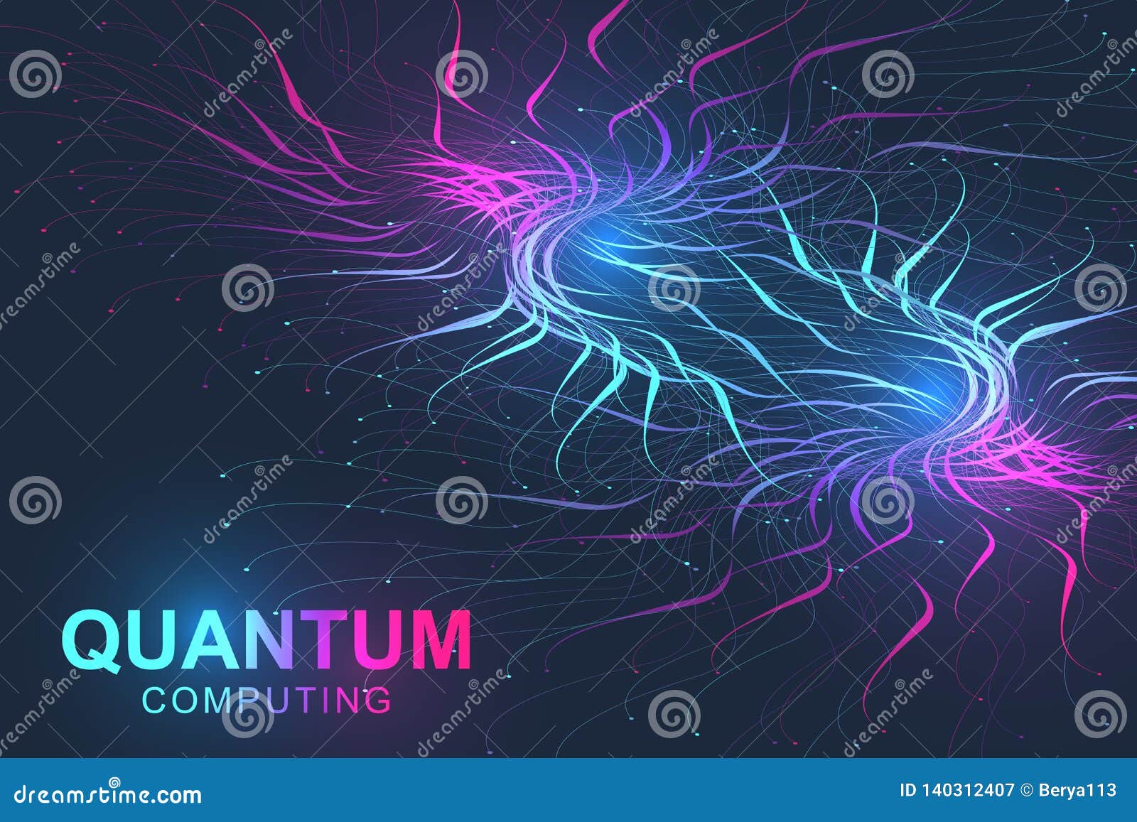 Quantum Computer Technology Concept. Deep Learning Artificial ...