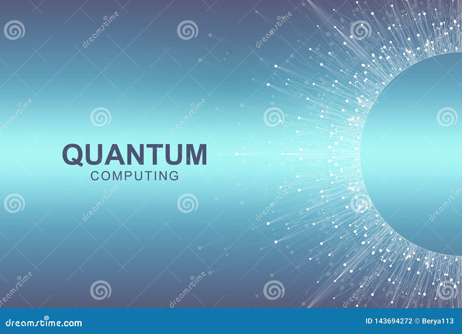 Quantum Computer Technology Concept. Deep Learning Artificial ...