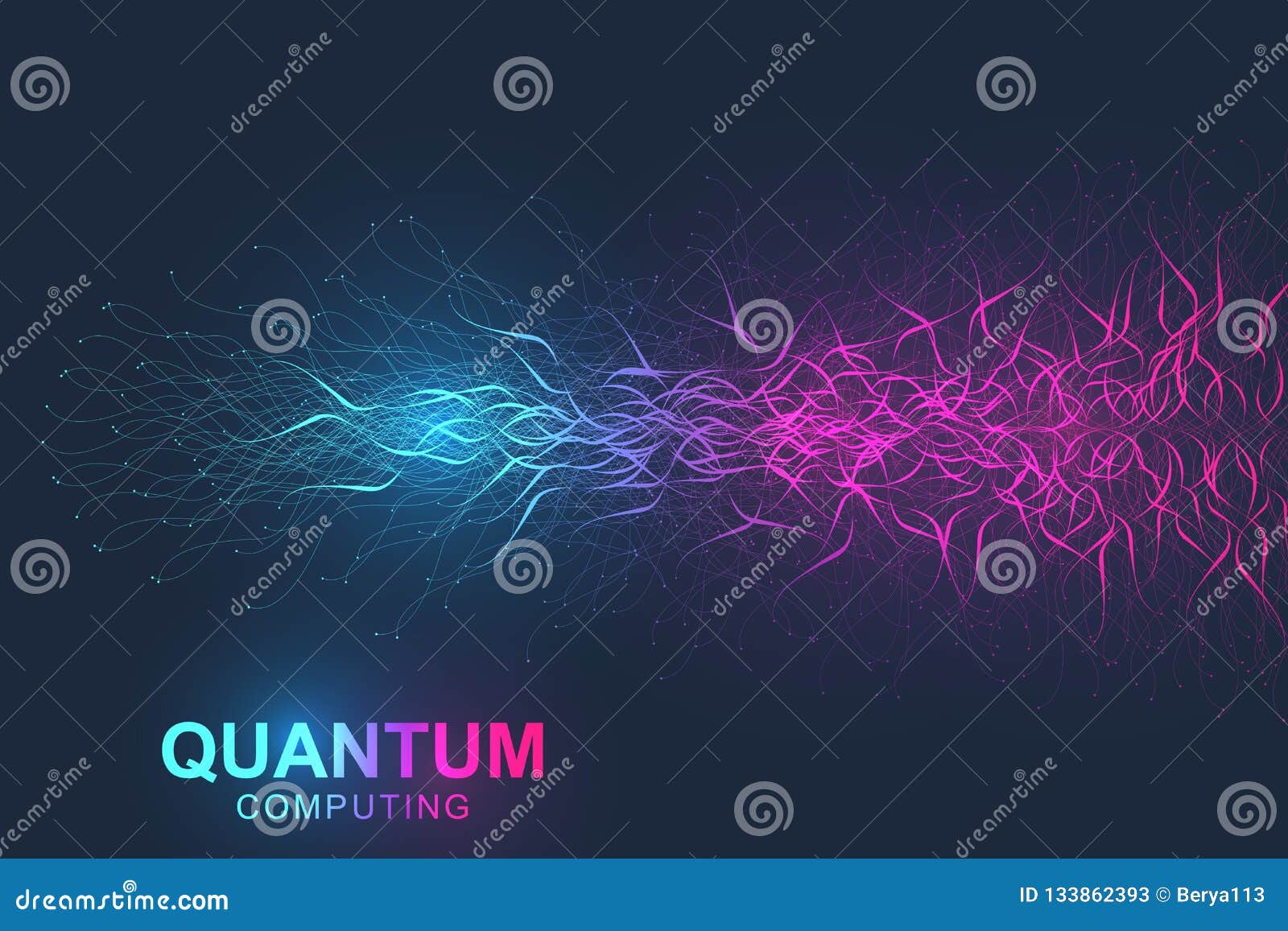 Quantum Computer Technology Concept. Deep Learning Artificial ...