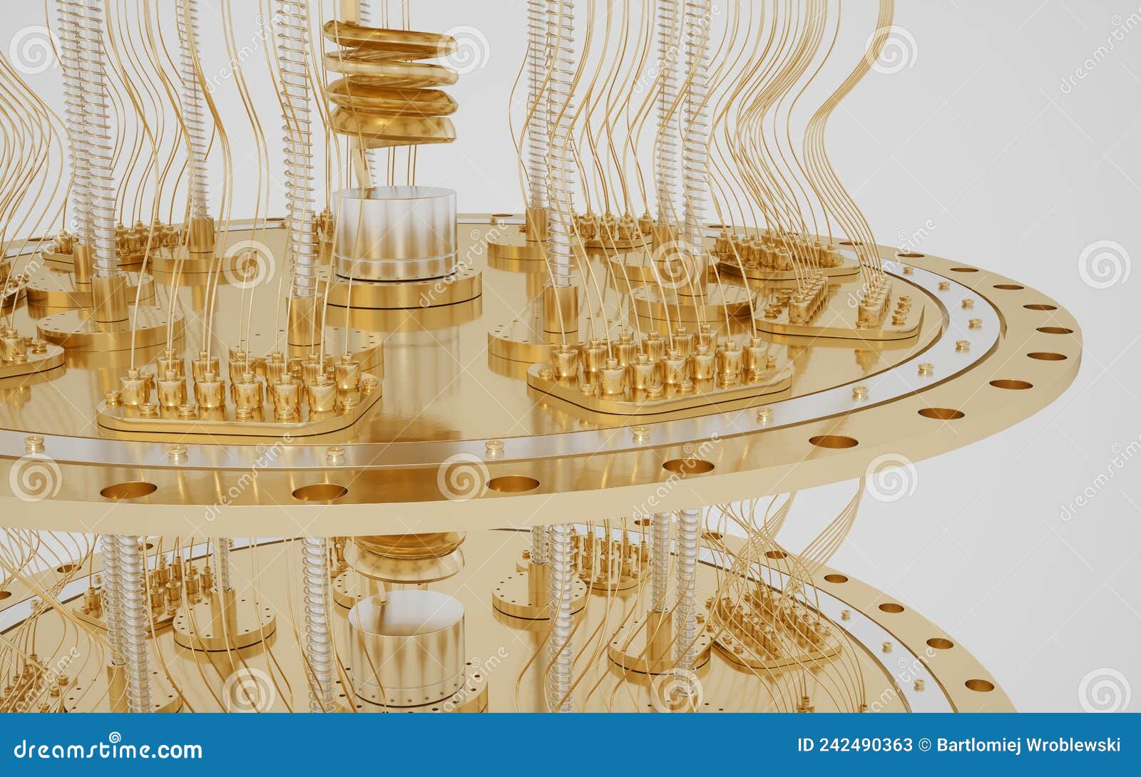 Quantum Computer on the White Background Stock Illustration ...