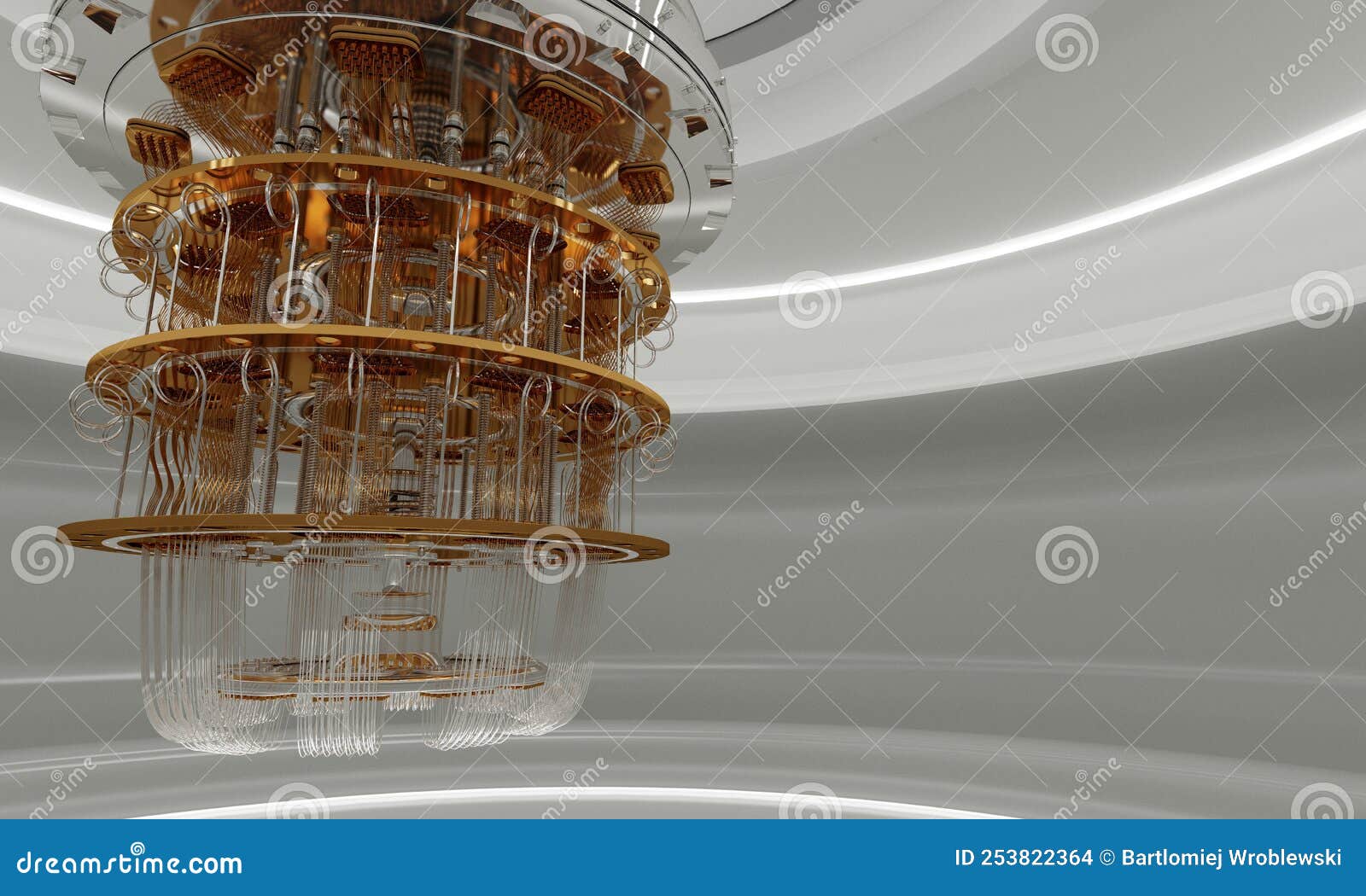 Quantum computer stock illustration. Illustration of computing - 253822364