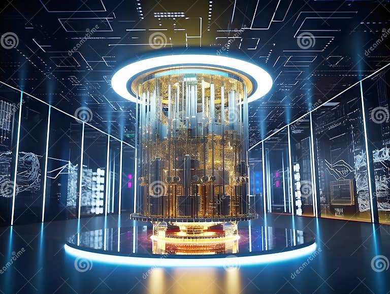 A Quantum Computers in Server Room Showcasing Advanced Technology ...