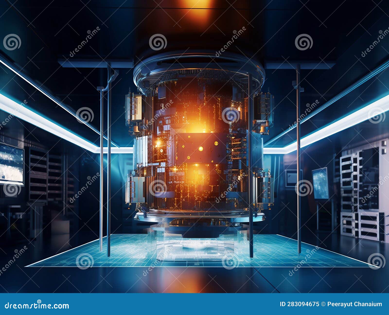 A Quantum Computers in Server Room Showcasing Advanced Technology ...