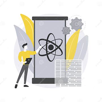 Quantum Computing Abstract Concept Vector Illustration. Stock Vector - Illustration of cartoon ...