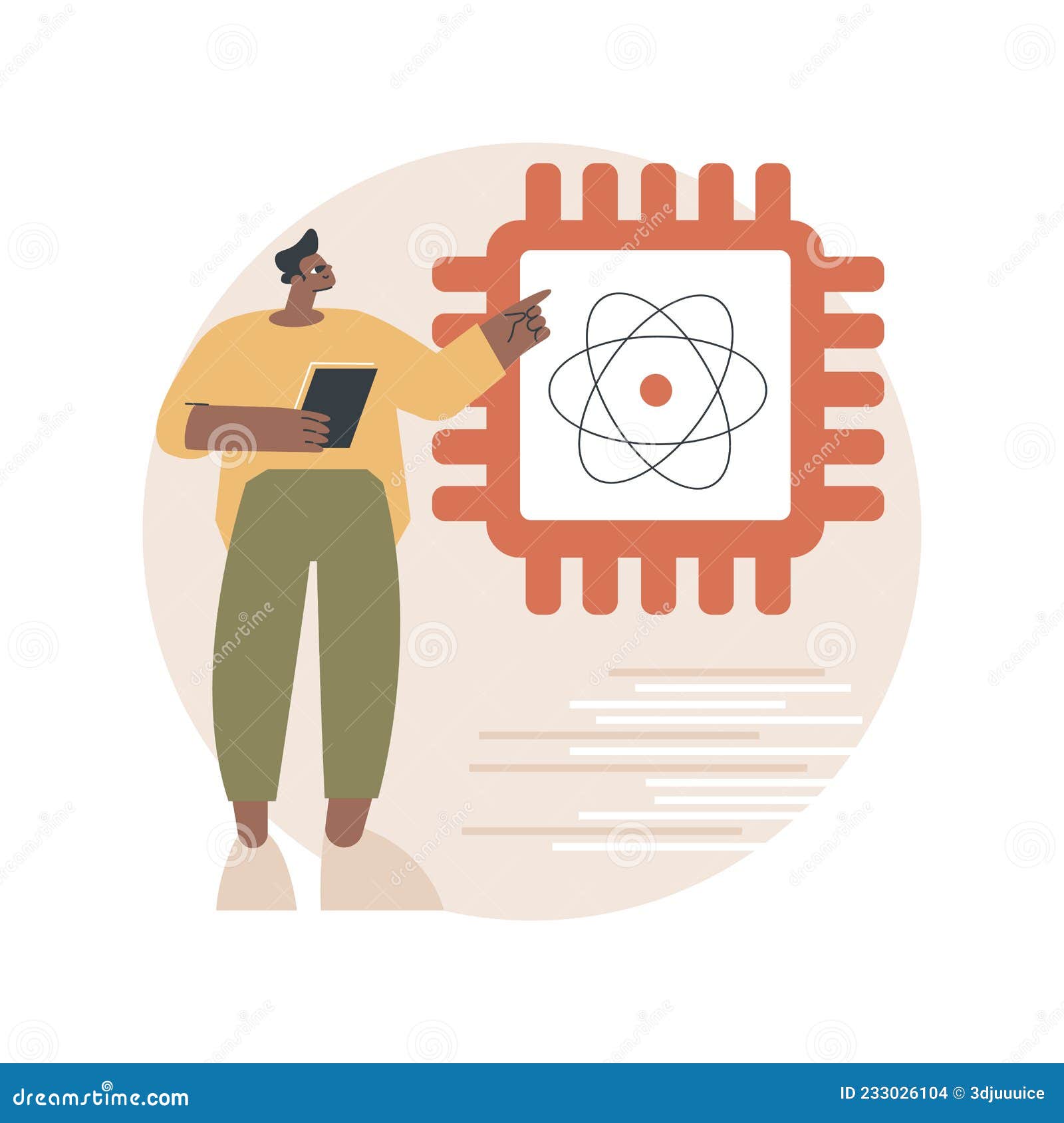 Quantum Computing Abstract Concept Vector Illustration. Stock Vector ...