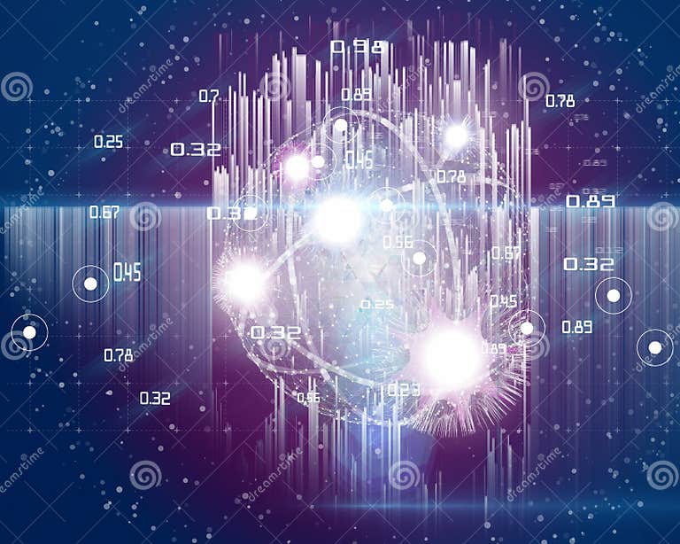 Quantum Computing Abstract Tech Background Concept. Learning Artificial ...