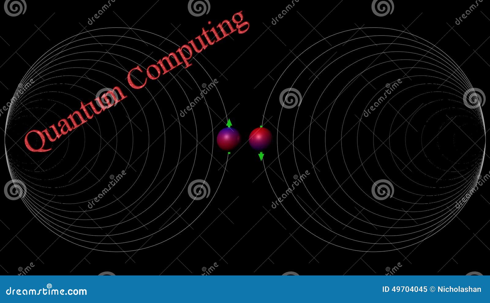 Quantum computing stock illustration. Illustration of composition ...