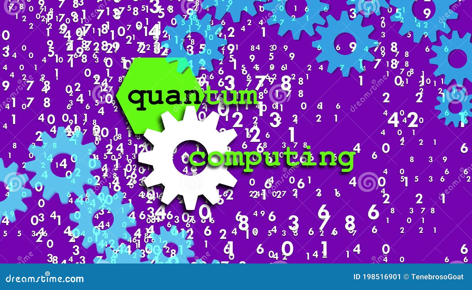 Quantum Computation Server Computer Bio Technology Element Molecule ...