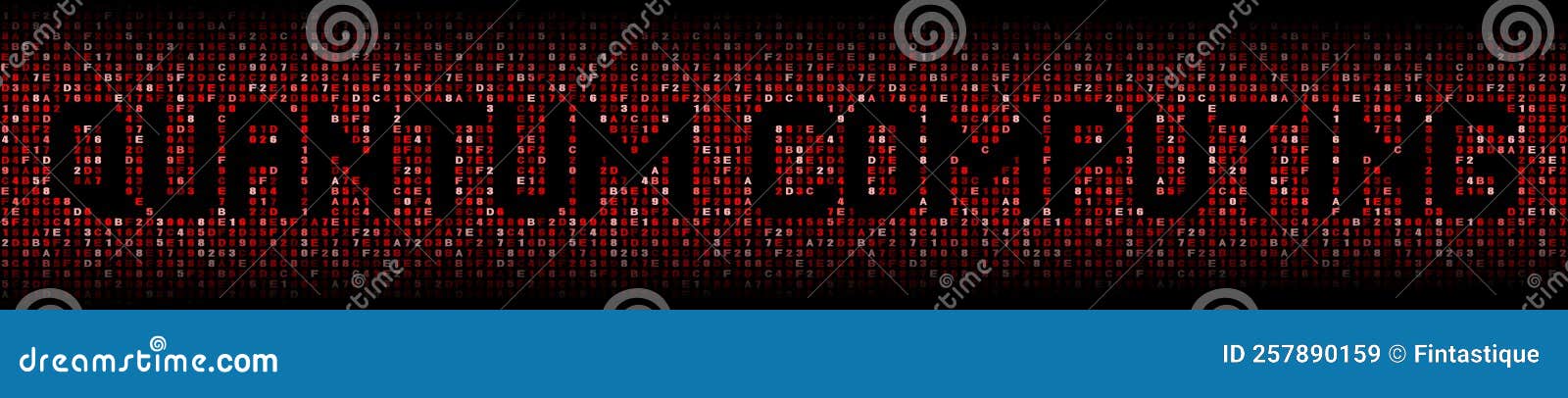 Quantum Computing Text on Abstract Red Hex Background Illustration ...