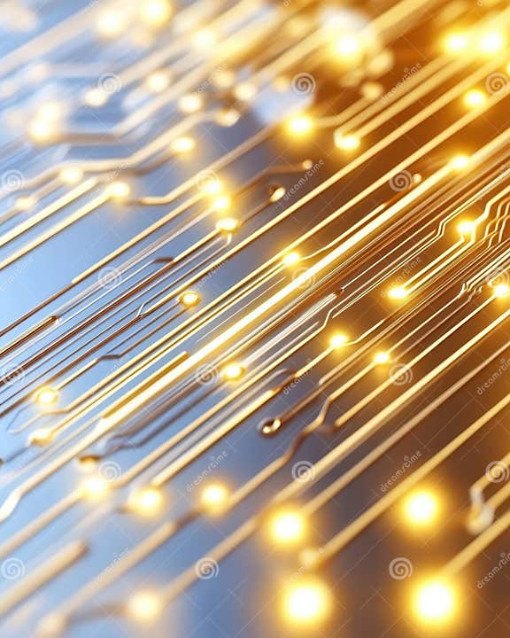 Quantum Computing Chip Showcasing Intricate Circuitry and Luminous Pathways for Advanced ...