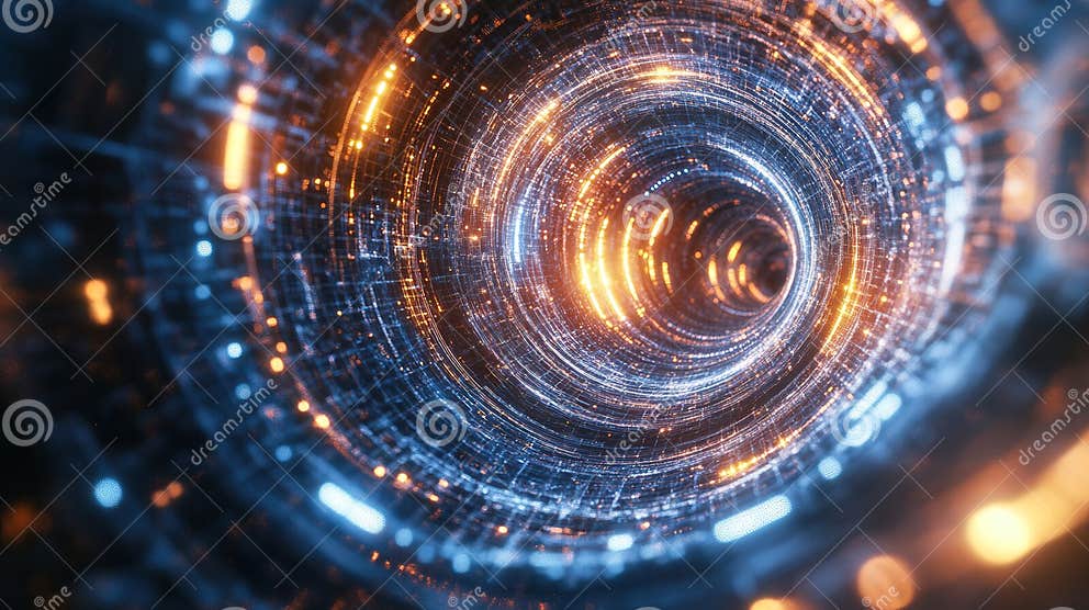 Quantum Computing with Complex Algorithm Stock Photo - Image of ...