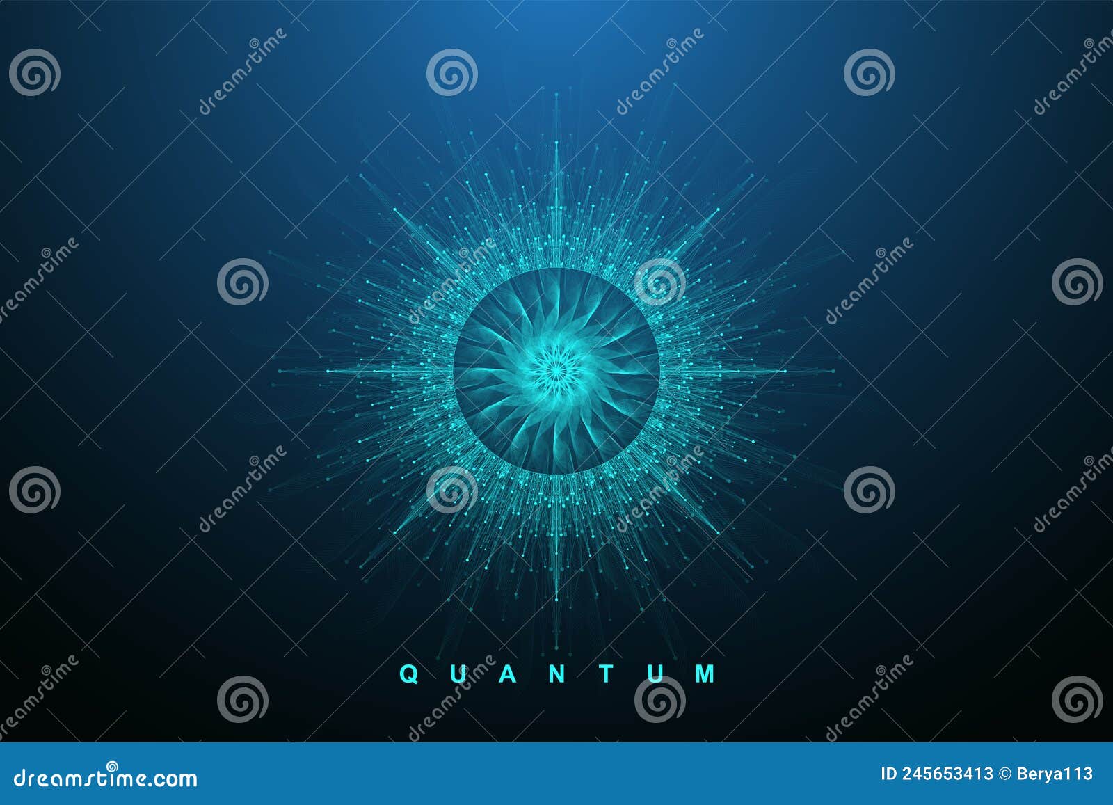Quantum Computing Concept. Deep Learning Artificial Intelligence Stock ...