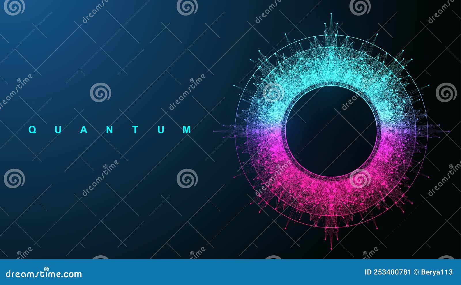 Quantum Computing Concept. Deep Learning Artificial Intelligence Stock ...