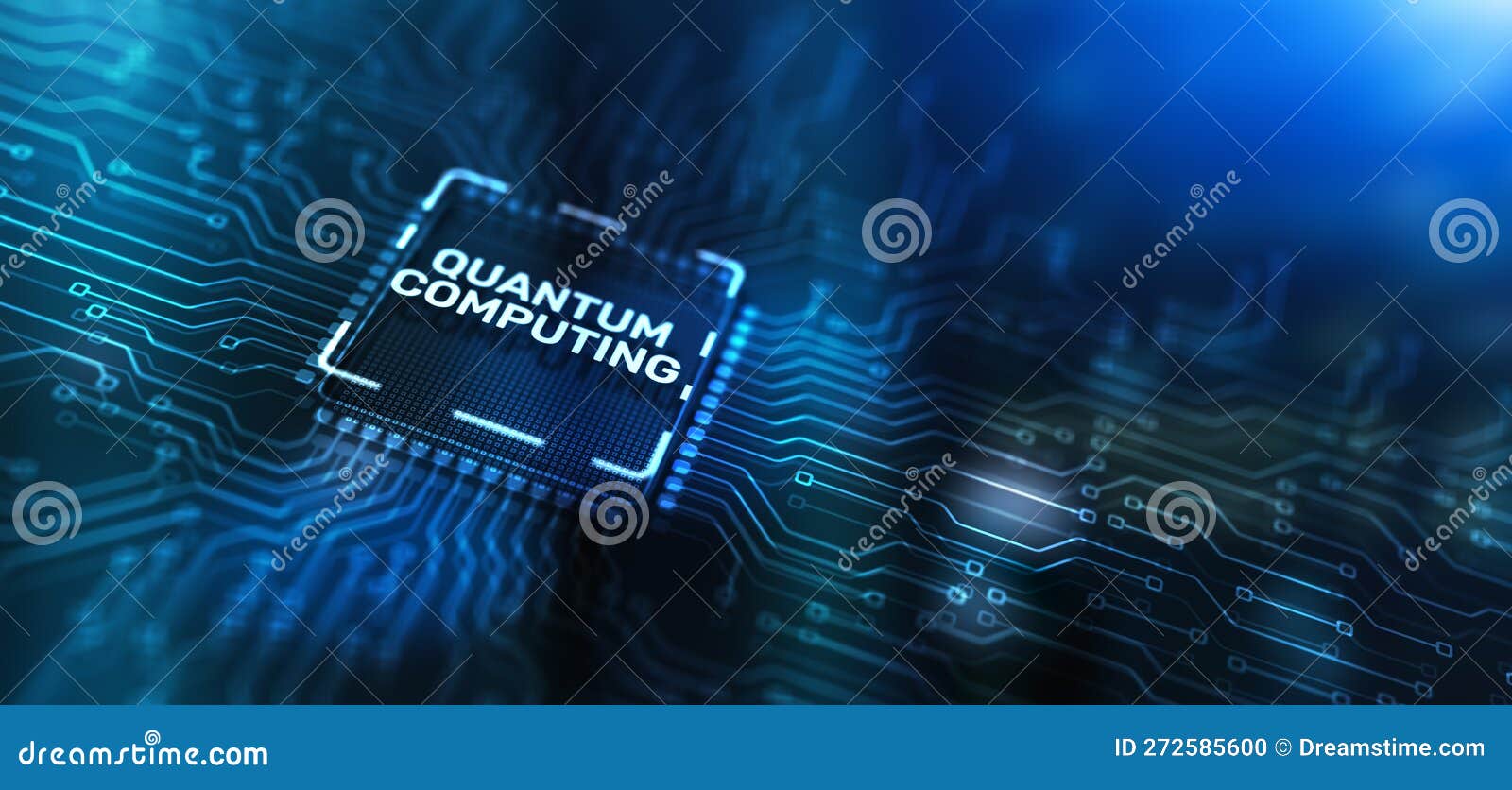 Quantum Computing Concept. the Inscription on the Processor Icons Stock ...
