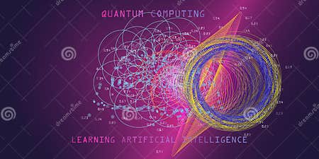 Quantum Computing Concept. Learning Artificial Intelligence Infographic ...