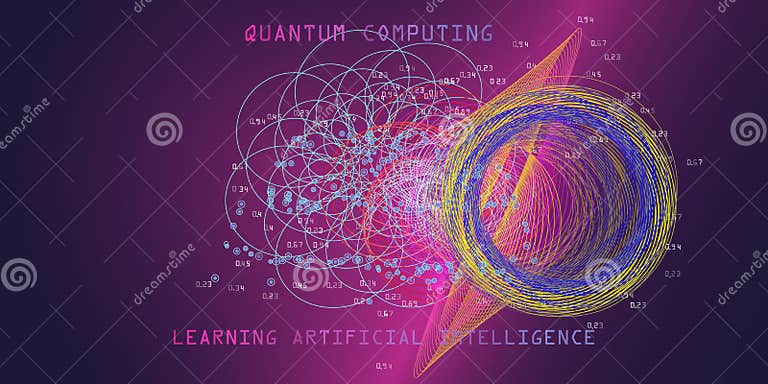 Quantum Computing Concept. Learning Artificial Intelligence Infographic ...