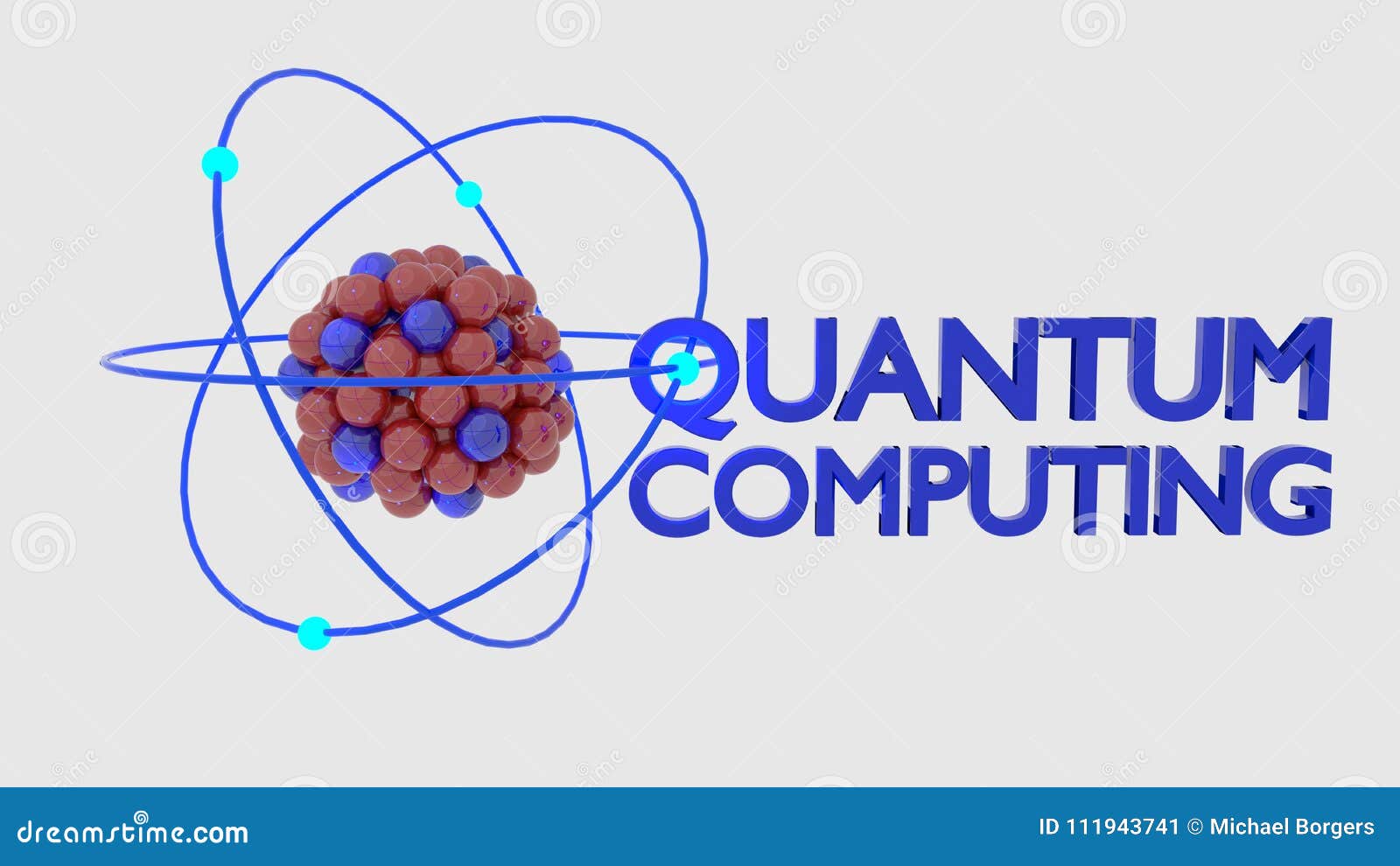Quantum Computing Concept Molecule Stock Illustration - Illustration of ...