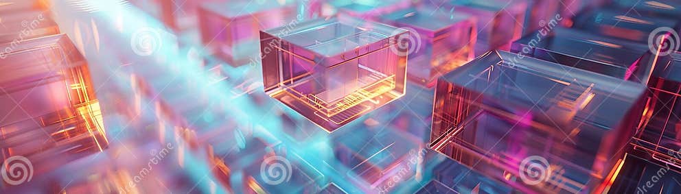 Quantum Computing Core, Abstract Shapes, Pastel Glow, Minimal Stock ...