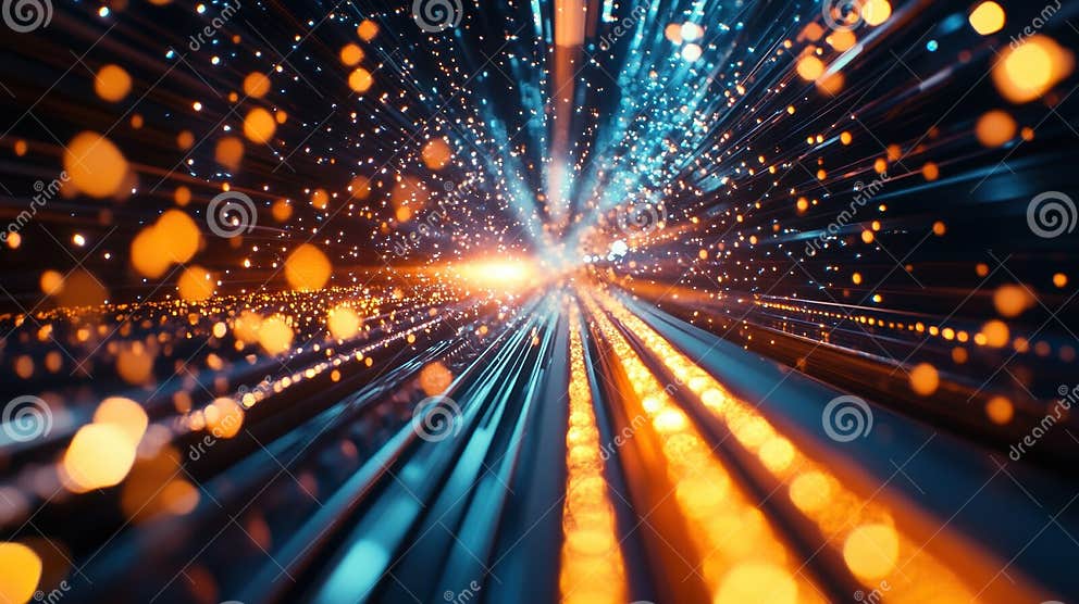 Quantum Computing, Data Flowing through Futuristic Circuitry at High Speed Stock Photo - Image ...