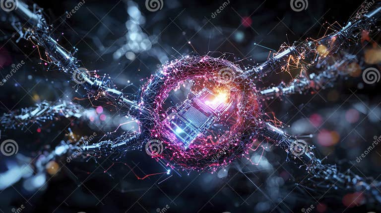 Quantum Computing Development Dynamic Visualization in a High-tech Abstract Environment Stock ...