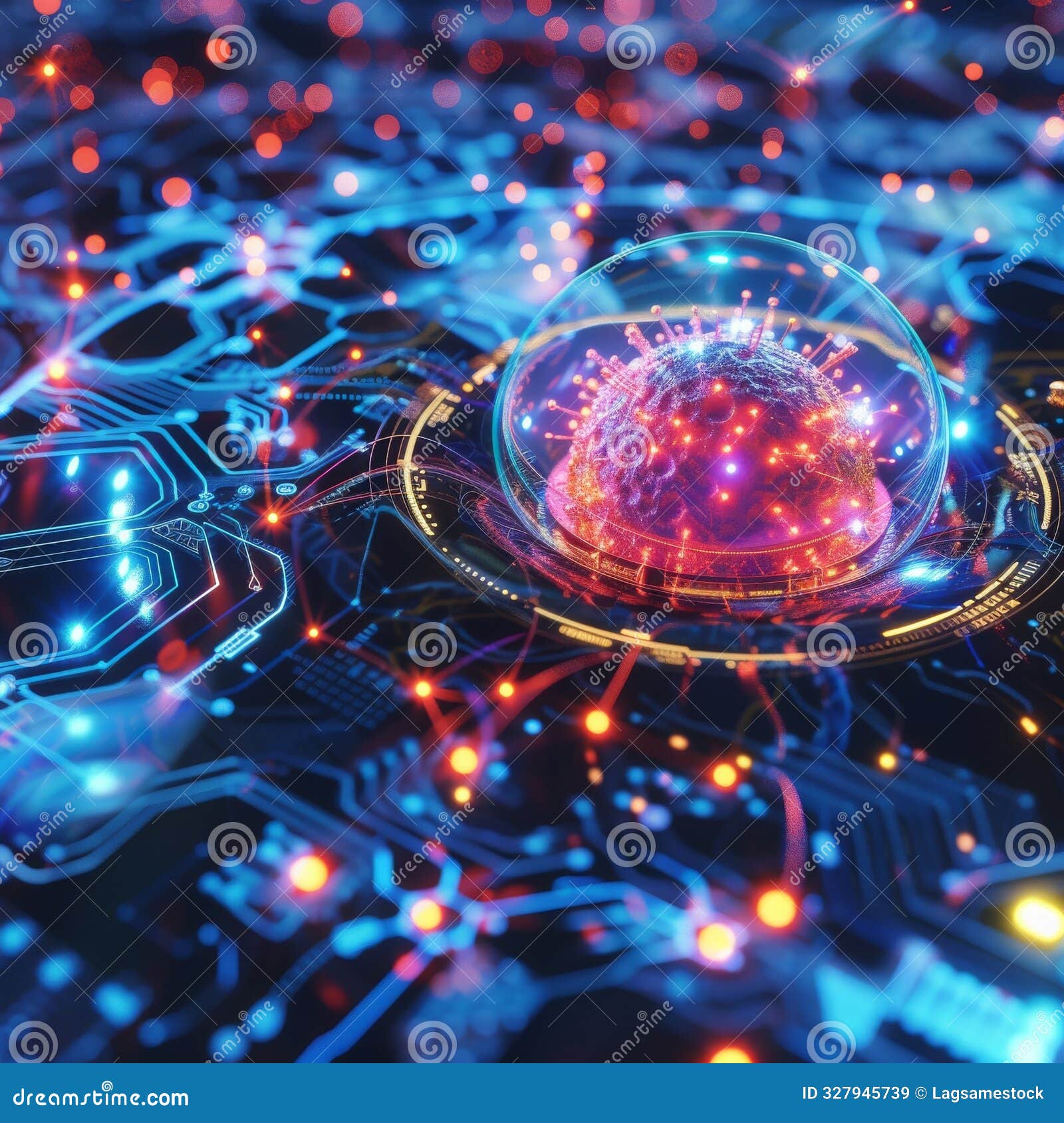 Quantum Computing for Early Cancer Detection Stock Illustration ...