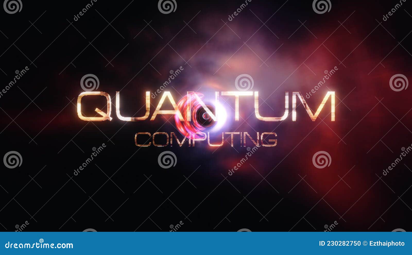Quantum Computing Futuristic Cinematic Title Banner Background Stock ...