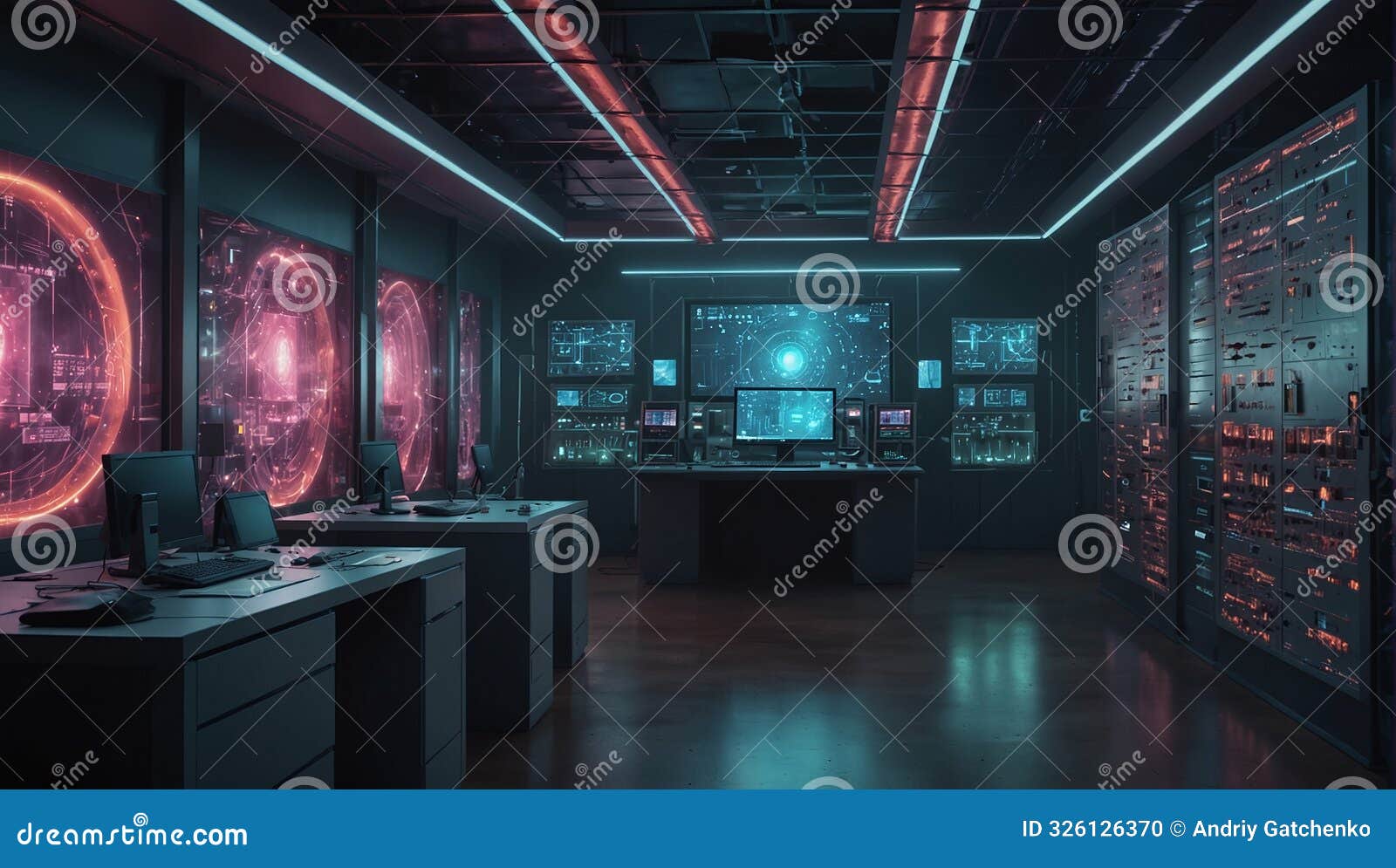 Quantum Computing Hub: Futuristic Center Processes Data with Quantum Bits and Advanced ...