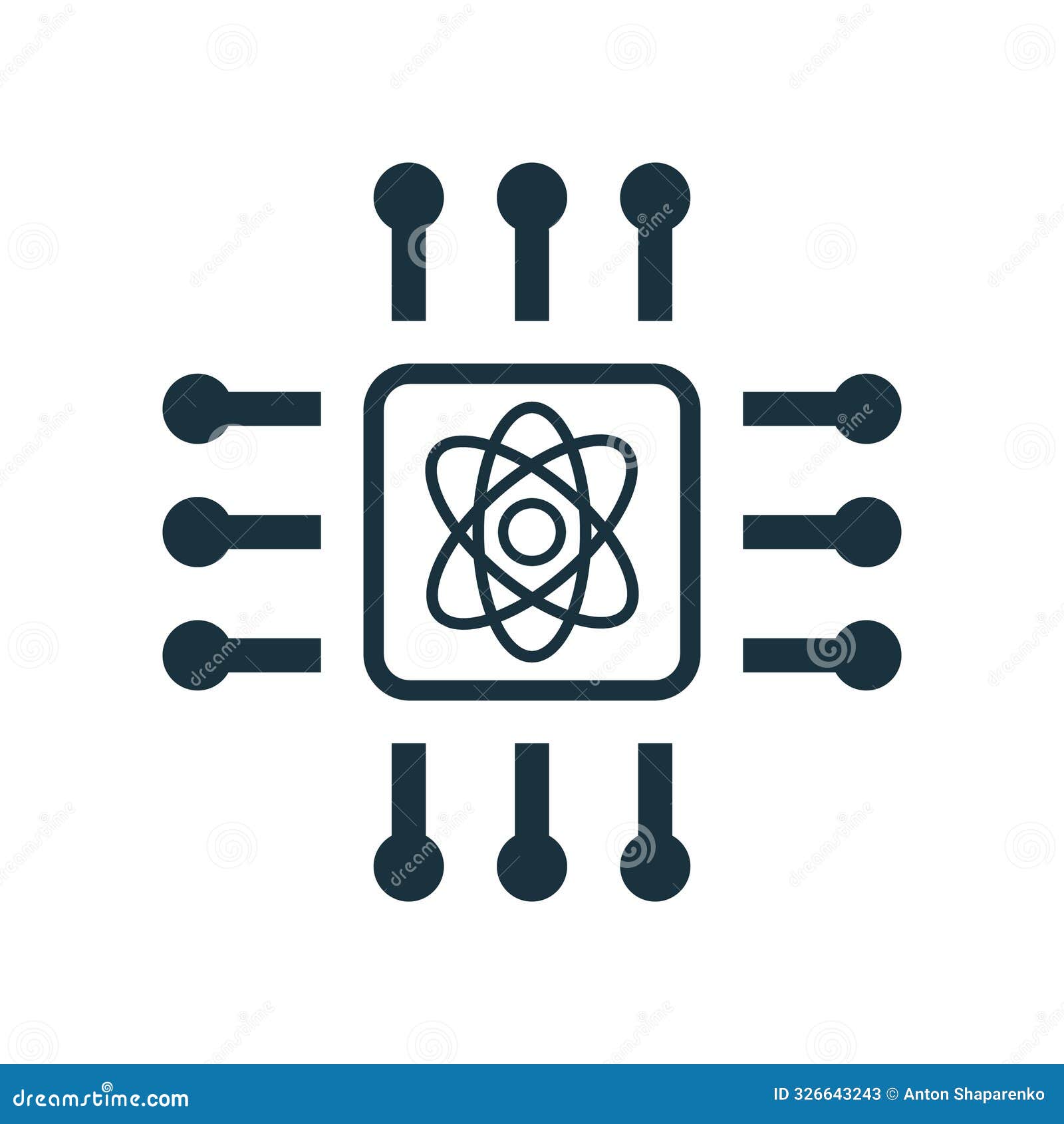 Quantum Computing Icon. Simple Creative Element. Filled Monochrome Quantum Computing Icon for ...