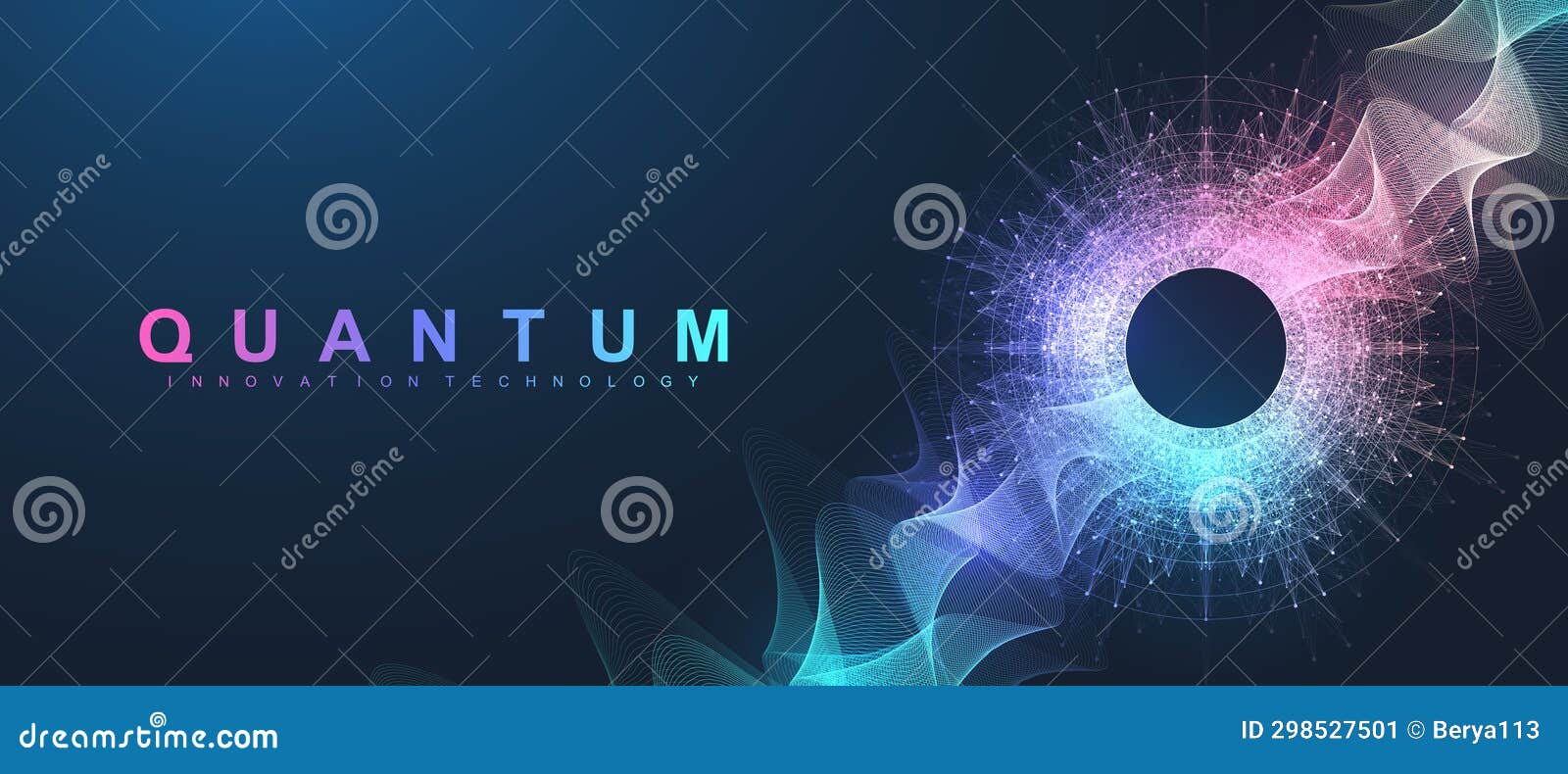 Quantum Computing Idea Design Element Concept. Deep Learning Artificial Intelligence. Generative ...
